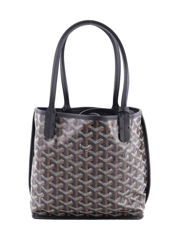 GOYARD Anjou Reversible Mini Tote Coated Canvas - Black