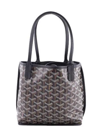 Goyard Anjou Reversible Mini Tote Coated Canvas - Black