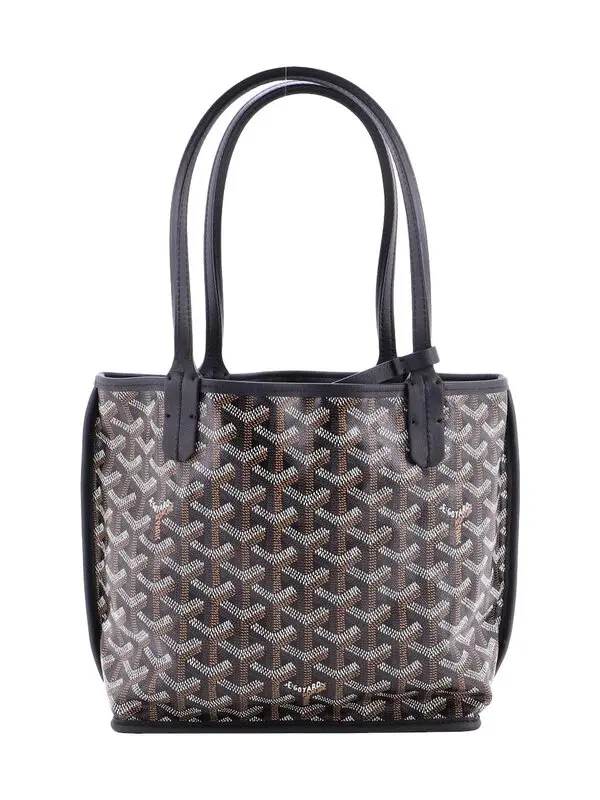 GOYARD Anjou Reversible Tote Coated Canvas Mini - Black
