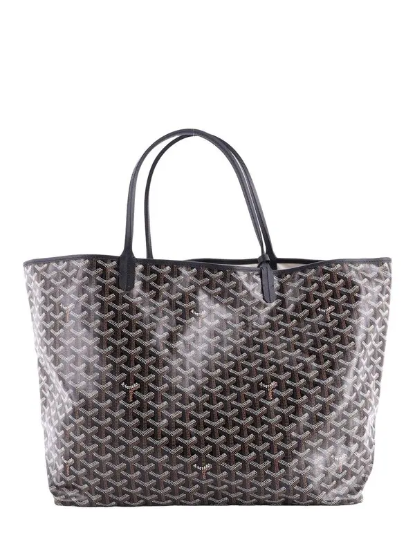GOYARD Saint Louis Gm Tote Coated Canvas - Black