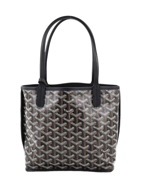 GOYARD Anjou Reversible Tote Coated Canvas Mini - Black
