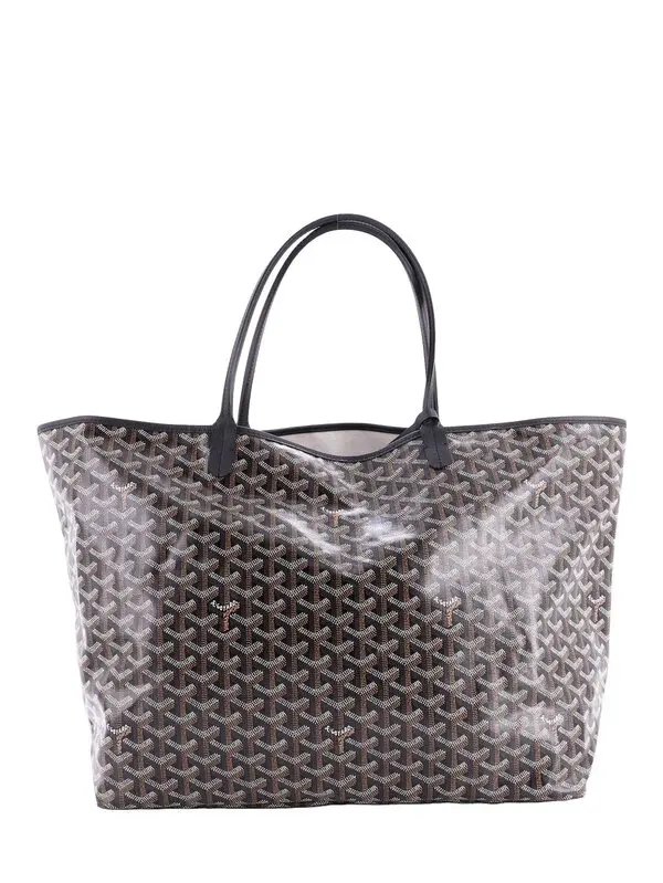 Goyard Saint Louis Gm Tote Coated Canvas - Black
