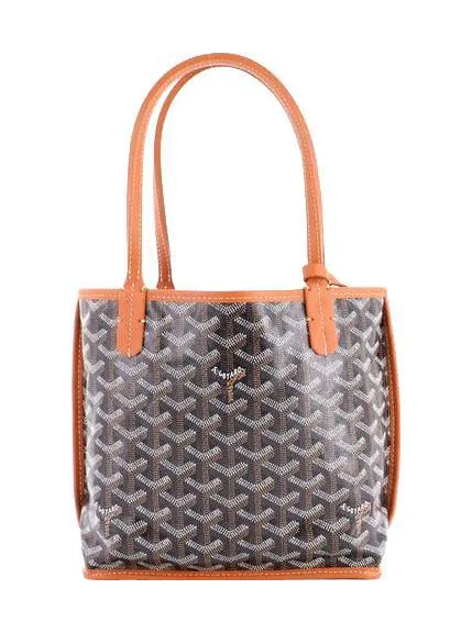 Goyard Anjou Reversible Tote Coated Canvas Mini - Brown