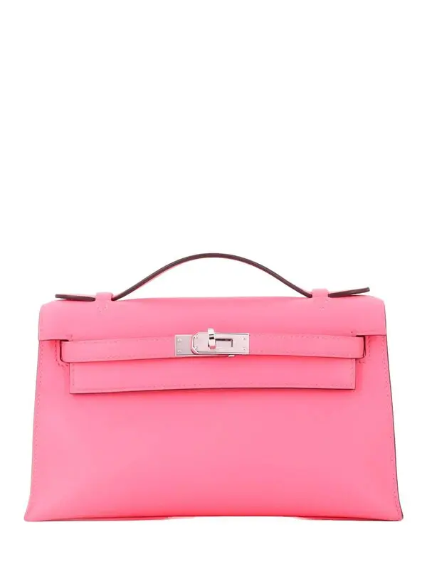 HERMES Kelly Pochette Swift - Rose Azalee