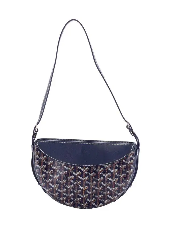 GOYARD Hirondelle Shoulder Bag Coated Canvas And Leather - Blue