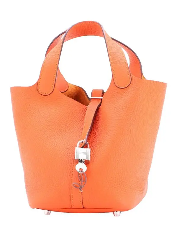 Hermès Picotin Lock Bag Clemence Pm - Feu