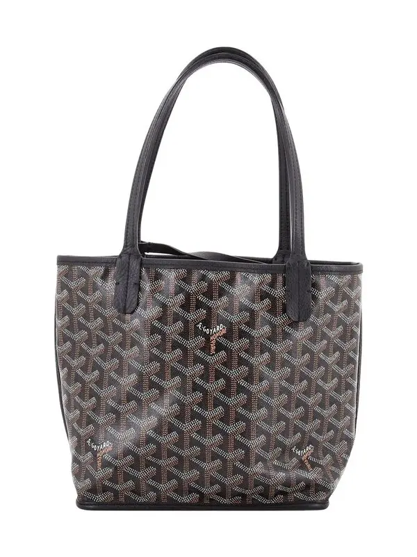 GOYARD Anjou Reversible Mini Tote Coated Canvas - Black