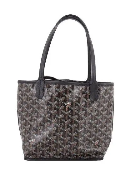 Goyard Anjou Reversible Tote Coated Canvas Mini - Black