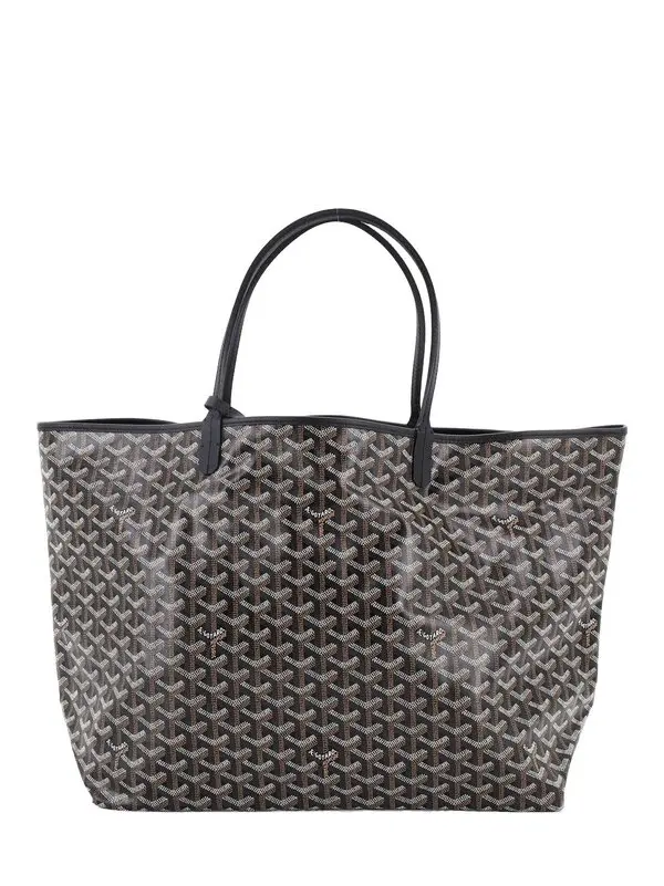 Goyard Saint Louis Gm Tote Coated Canvas - Black