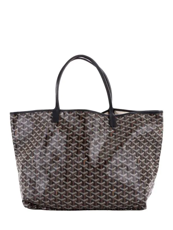 Goyard Saint Louis Tote Coated Canvas Gm - Black