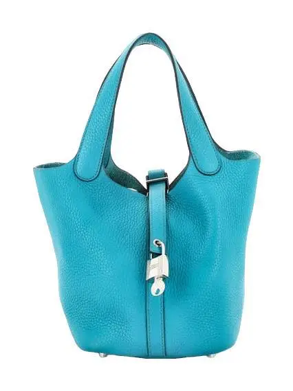 Hermès Picotin Lock Bag Clemence Mm - Blue