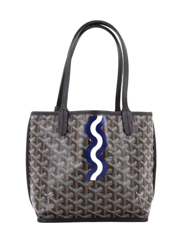 GOYARD Anjou Reversible Printed Coated Canvas Mini Tote - Black