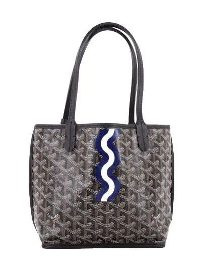 Goyard Anjou Reversible Tote Printed Coated Canvas Mini - Black