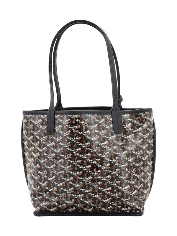 GOYARD Anjou Reversible Tote Coated Canvas Mini - Black