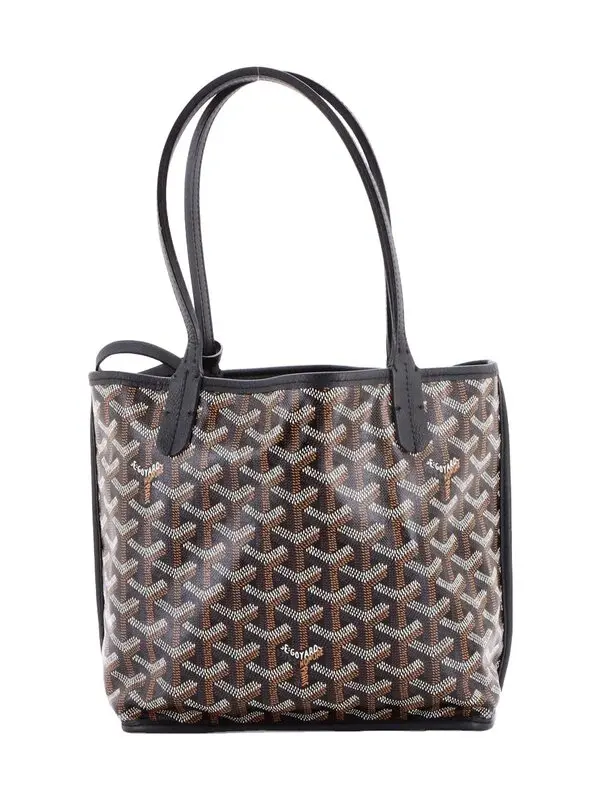 GOYARD Anjou Reversible Mini Tote Coated Canvas - Black