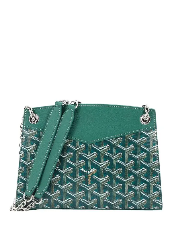 GOYARD Structured Rouette Chain Shoulder Bag Coated Canvas Mini - Green