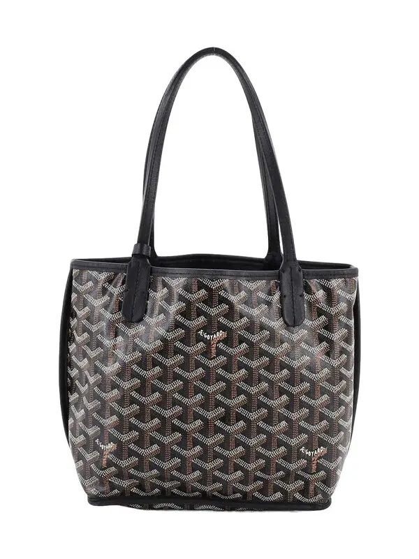 GOYARD Anjou Reversible Tote Coated Canvas Mini - Black