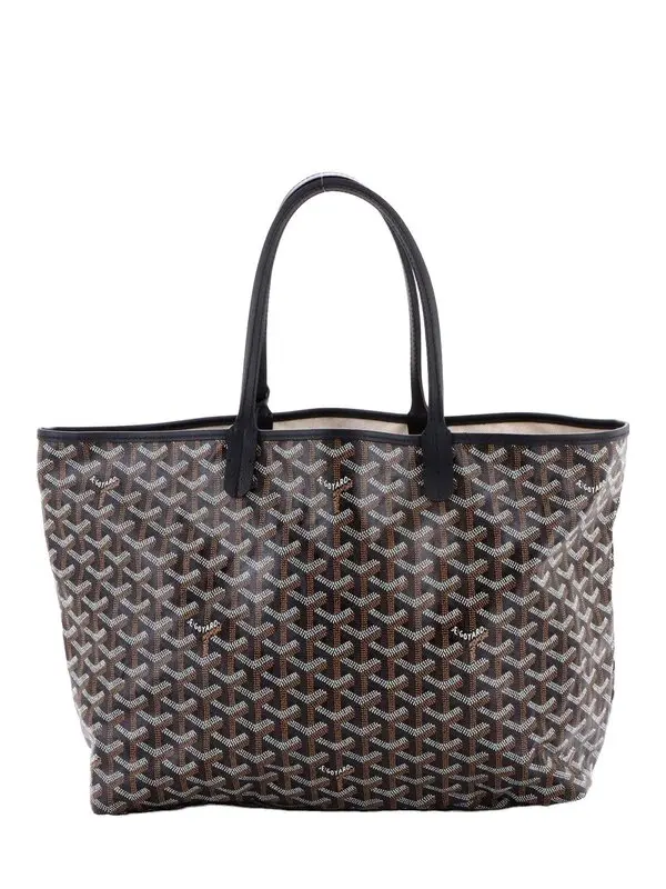 Goyard Saint Louis Tote Coated Canvas Pm - Black