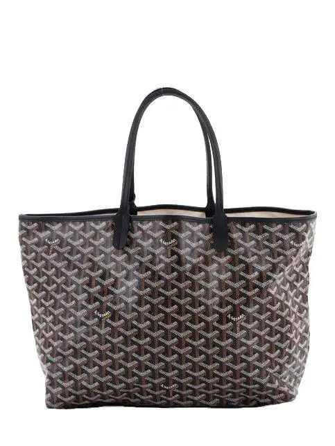 Goyard Saint Louis Tote Coated Canvas Pm - Black