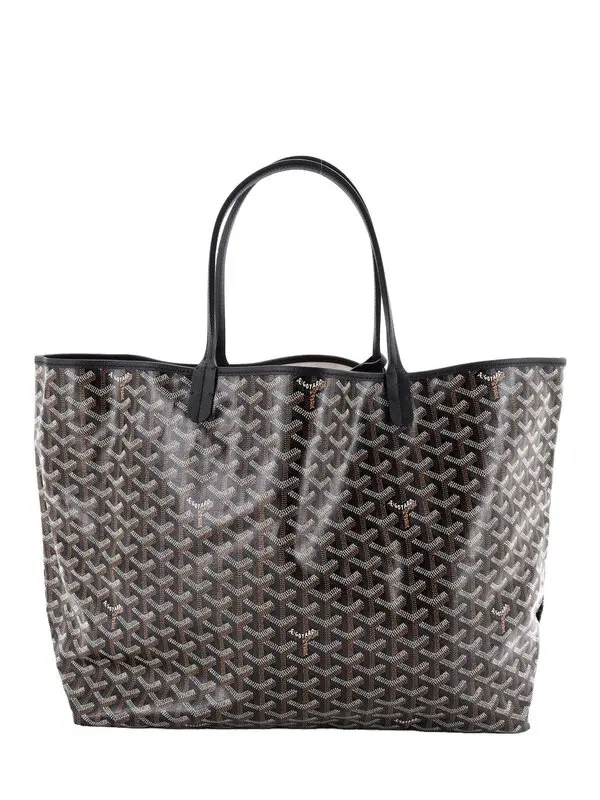 Goyard Saint Louis Gm Tote Coated Canvas - Black