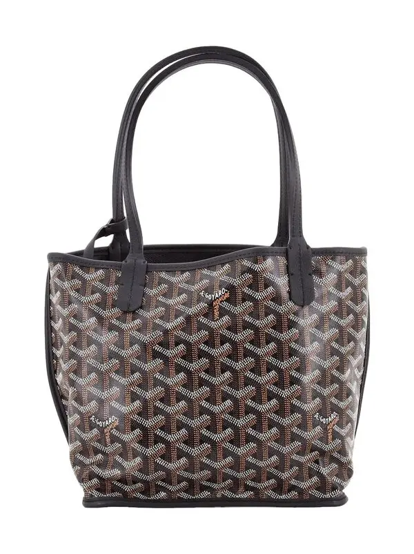 GOYARD Anjou Reversible Tote Coated Canvas Mini - Black