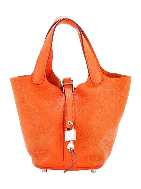 Hermès Picotin Lock Bag Clemence Pm - Feu