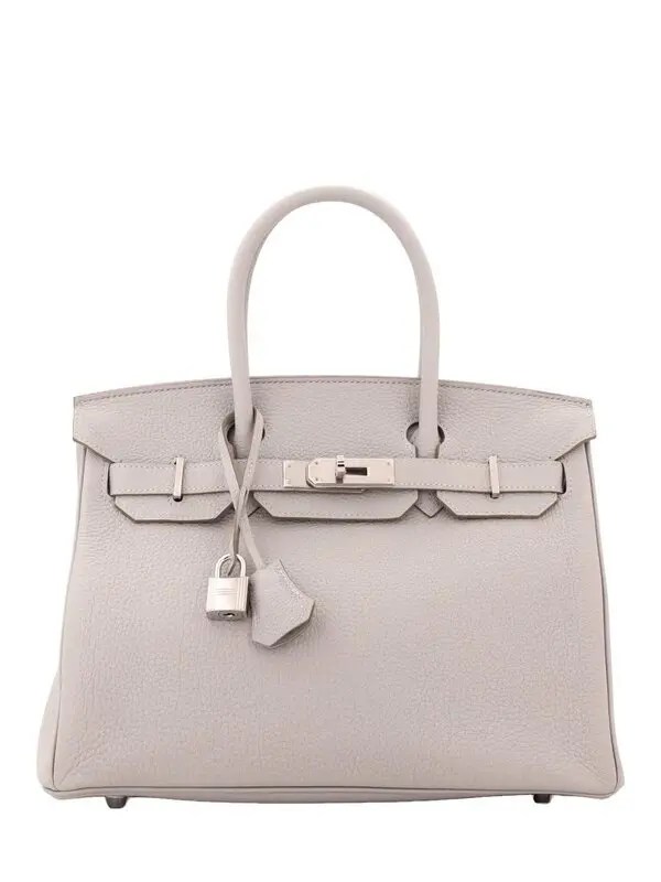 HERMES Birkin Handbag Togo With Palladium Hardware 30 - Gris Perle