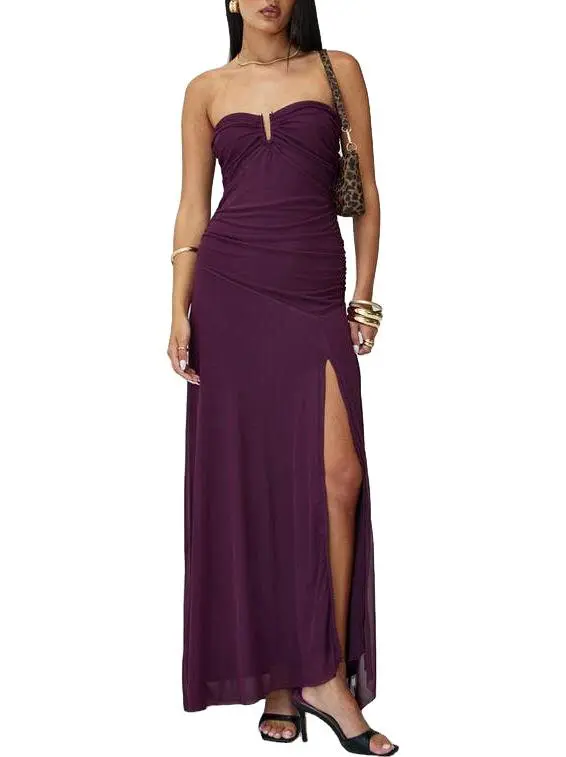 Princess Polly Strapless Maxi Gown - Purple