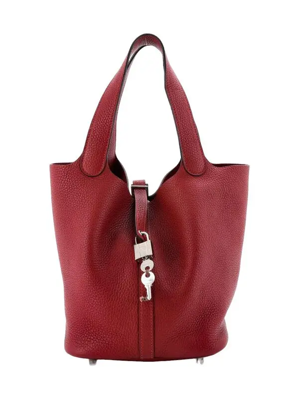 HERMES Picotin Lock Bag Clemence Mm - Rouge Grenat