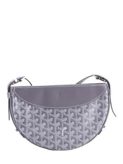 Goyard Hirondelle Shoulder Bag Coated Canvas And Leather - Grey