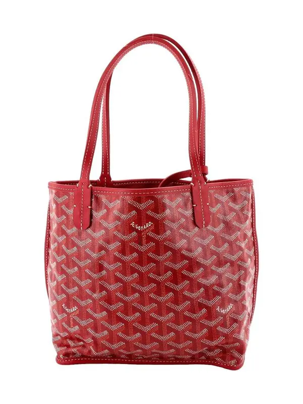 GOYARD Anjou Reversible Tote Coated Canvas Mini - Red