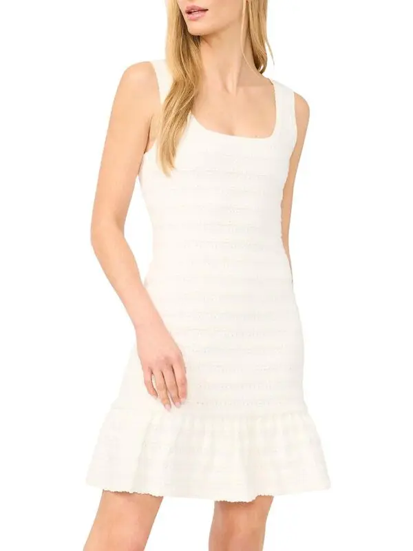 CECE DUPRAZ Pointelle Mini Dress - Antique White