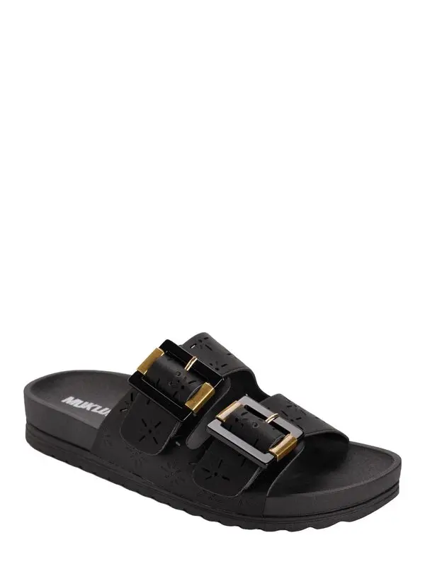 MUK LUKS Grand Cayman Sandals - Black Motif
