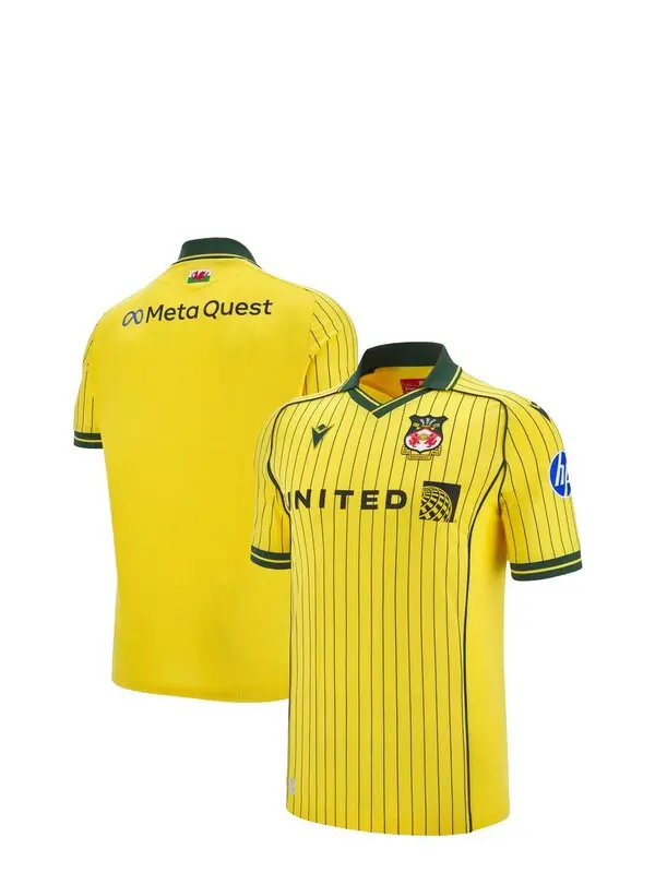 MACRON Wrexham 2025/26 Away Replica Jersey - Yellow