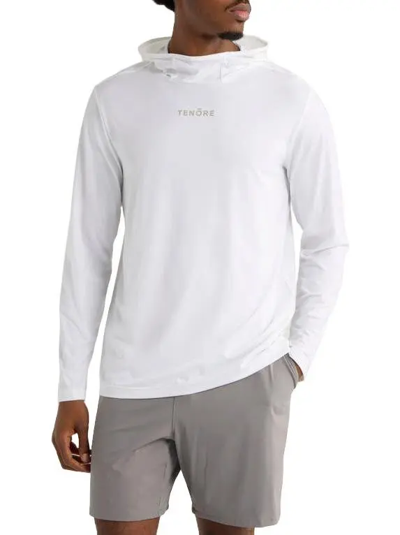 TENŌRE Logo Graphic Hooded T-shirt - White