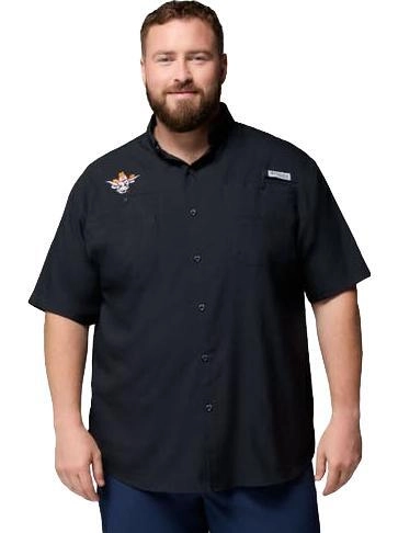 Columbia Texas Longhorns Big & Tall Tamiami Omni-shade Button-down Shirt - Black