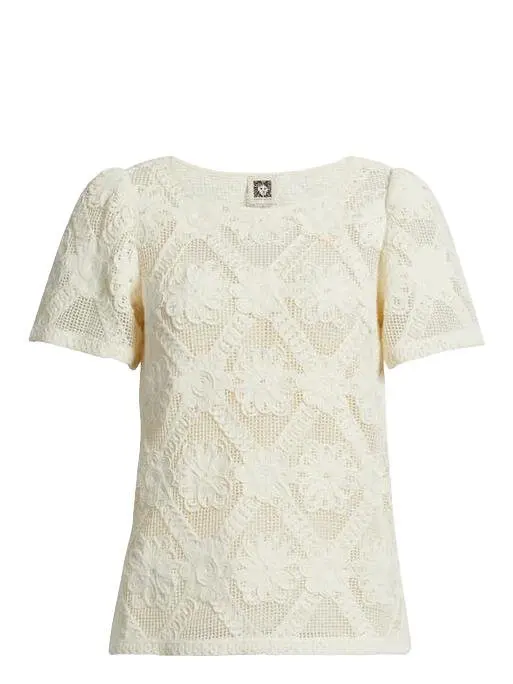 Anne Klein Lace Top - Soft Ecru