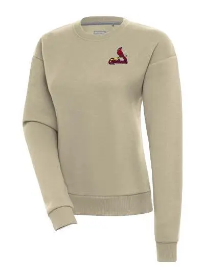 ANTIGUA St. Louis Cardinals Victory Pullover Sweatshirt - Khaki