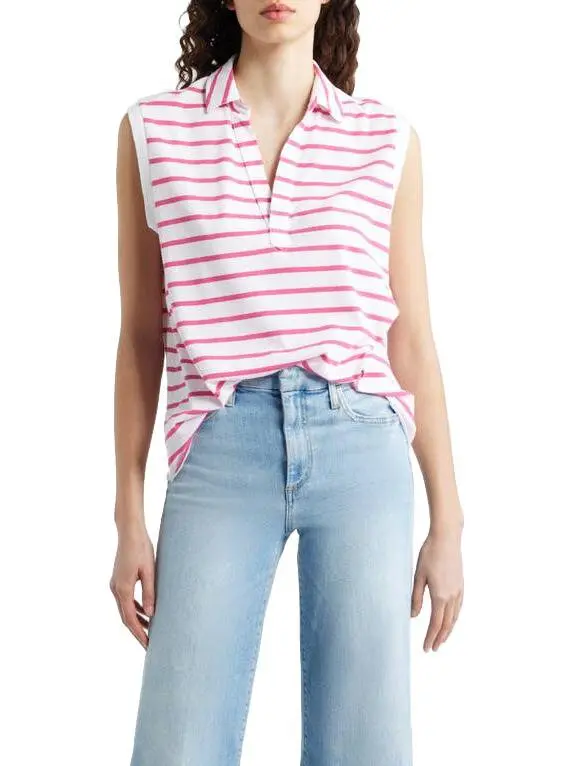 Frank & Eileen Olivia Stripe Tank - Pink Lotus Stripe