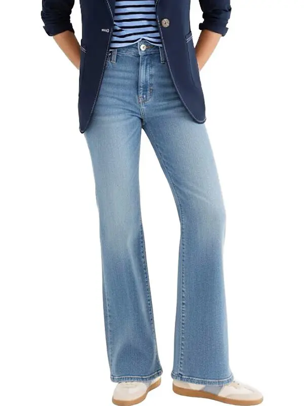 NIC+ZOE Vantage High Waist Wide Leg Jeans - Coastline