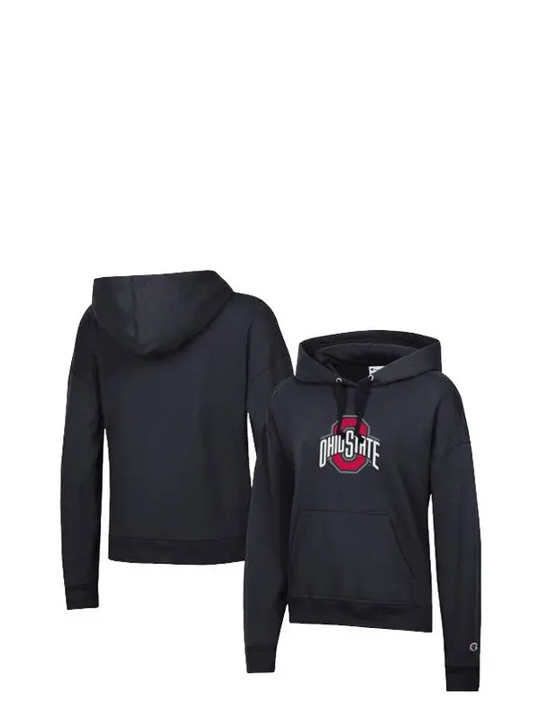 Champion Ohio State Buckeyes Powerblend Fleece Pullover Hoodie - Black