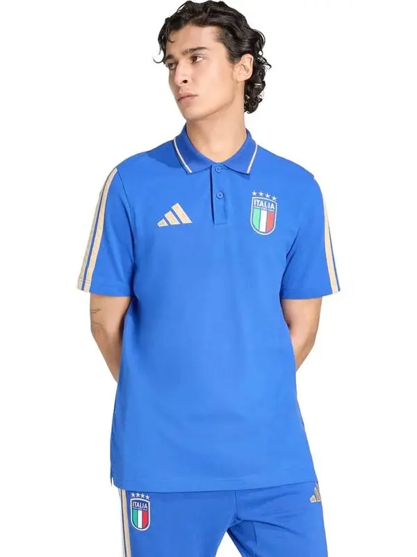 Adidas Italy National Team Fifa X World Cup Alphaskin Polo - Blue