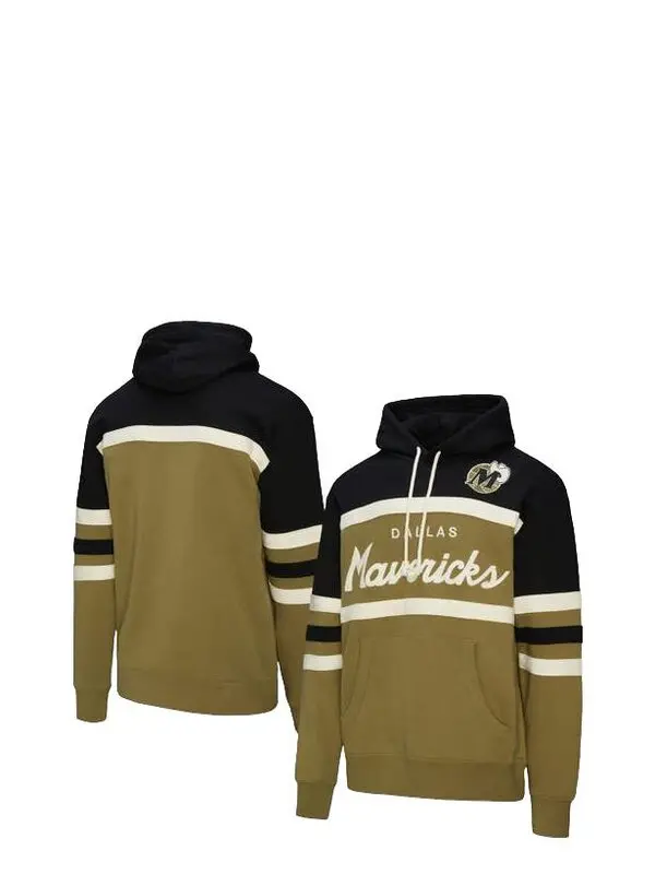 Mitchell & Ness Dallas Mavericks Double Clutch Hoodie - Olive