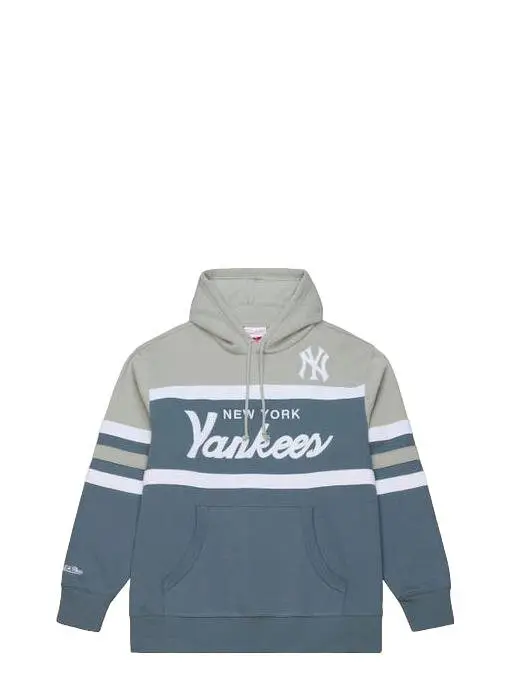 Mitchell & Ness New York Yankees Cooperstown Collection Thunderstorm Head Coach Hoodie - Gray