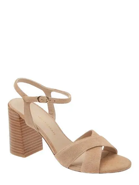 STUART WEITZMAN Alyssa Ankle Strap Sandal - New Camel