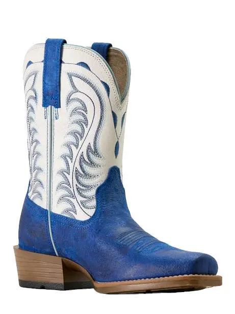 Ariat Salina Narrow Cutter Toe Western Boots - Blueberry