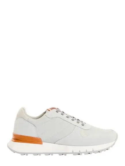 VELEZ Suede And Canvas Tennis Sneakers - Grey