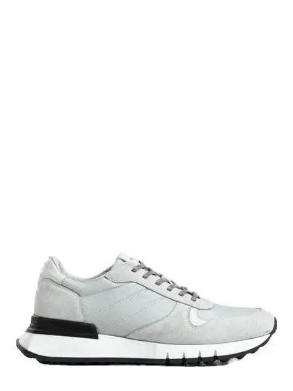 VELEZ Suede And Canvas Tennis Sneakers - White