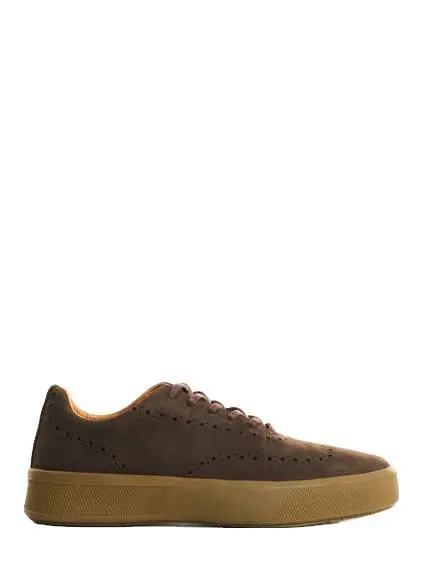 VELEZ Suede Leather Lace-up Shoes - Brown