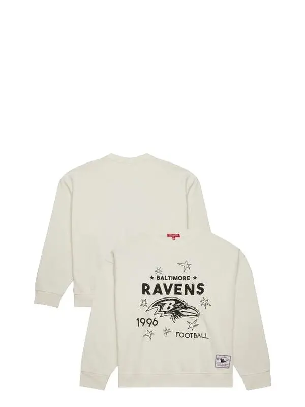 Mitchell & Ness Baltimore Ravens Shooting Star Sweatshirt - Cream